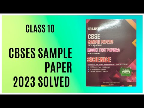 Cbse sample question paper 2023 solved class 10th books review U-Like ...