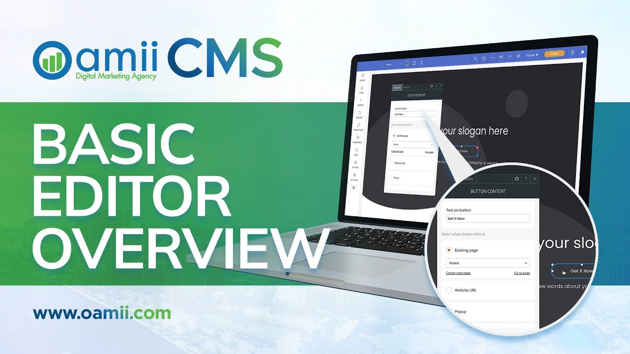 Oamii CMS - Basic Editor Overview - YouTube