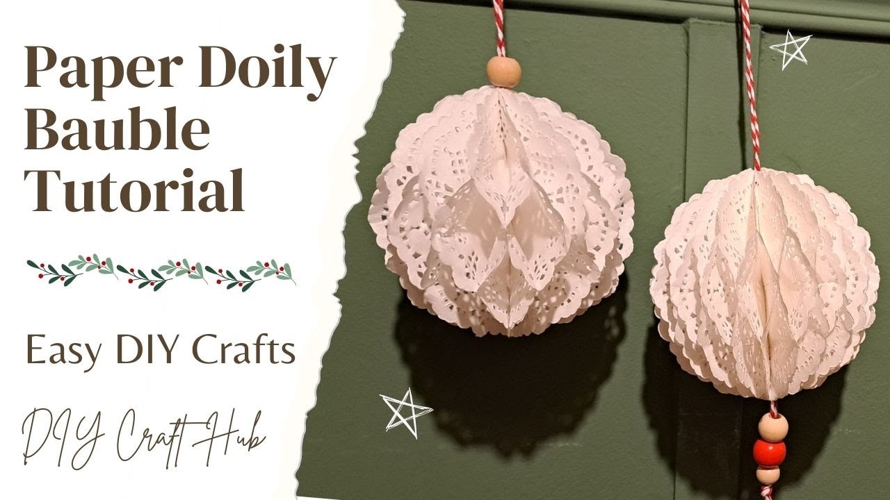 DIY Paper Baubles Tutorial, Simple Easy Crafts, Christmas Crafts, Step ...