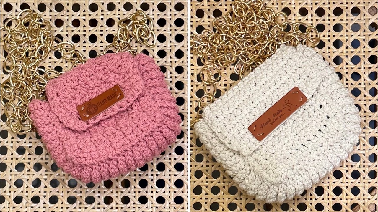 Mini crochet bag ️Beginner friendly, How to crochet a mini crochet bag ...