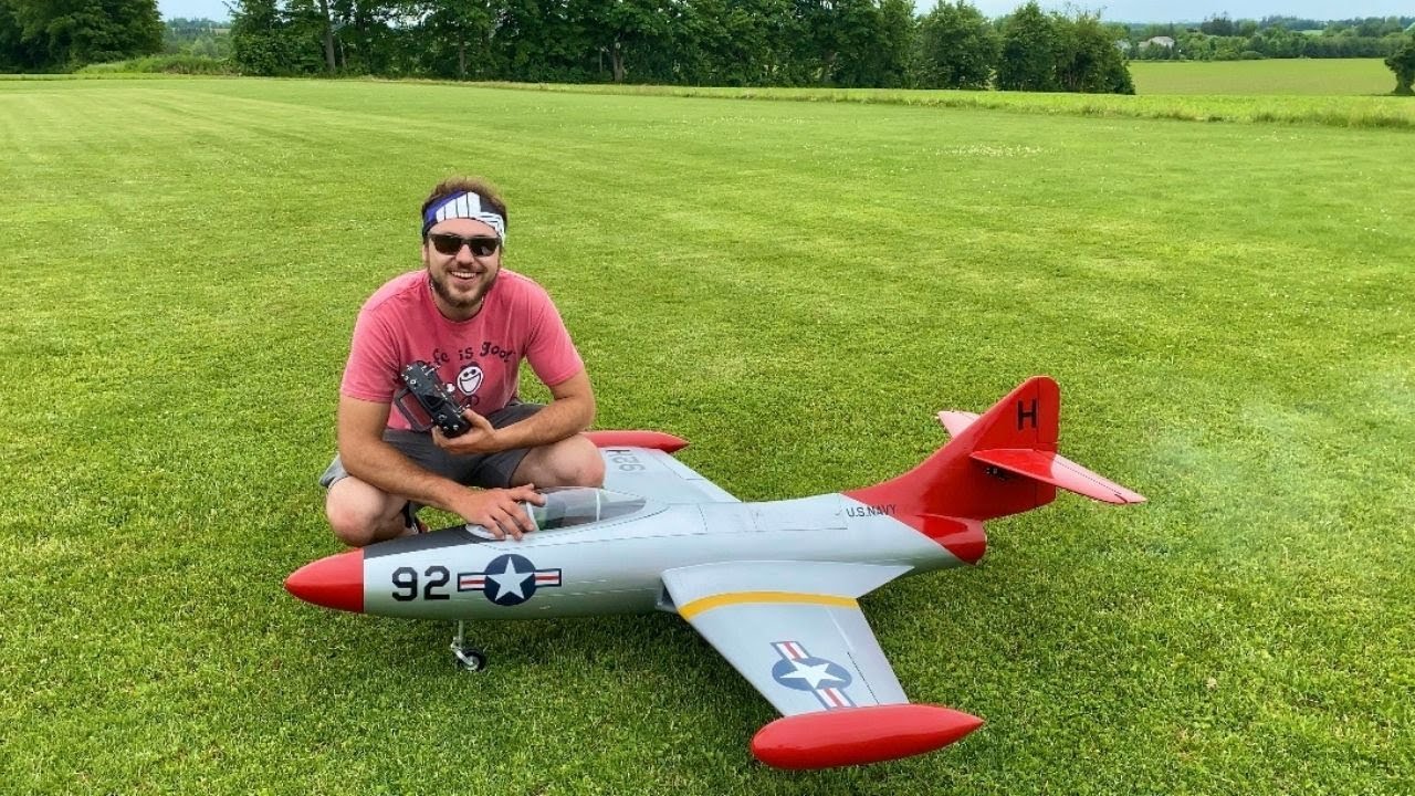 Grumman Panther F9F RC TURBINE JET!!! - YouTube