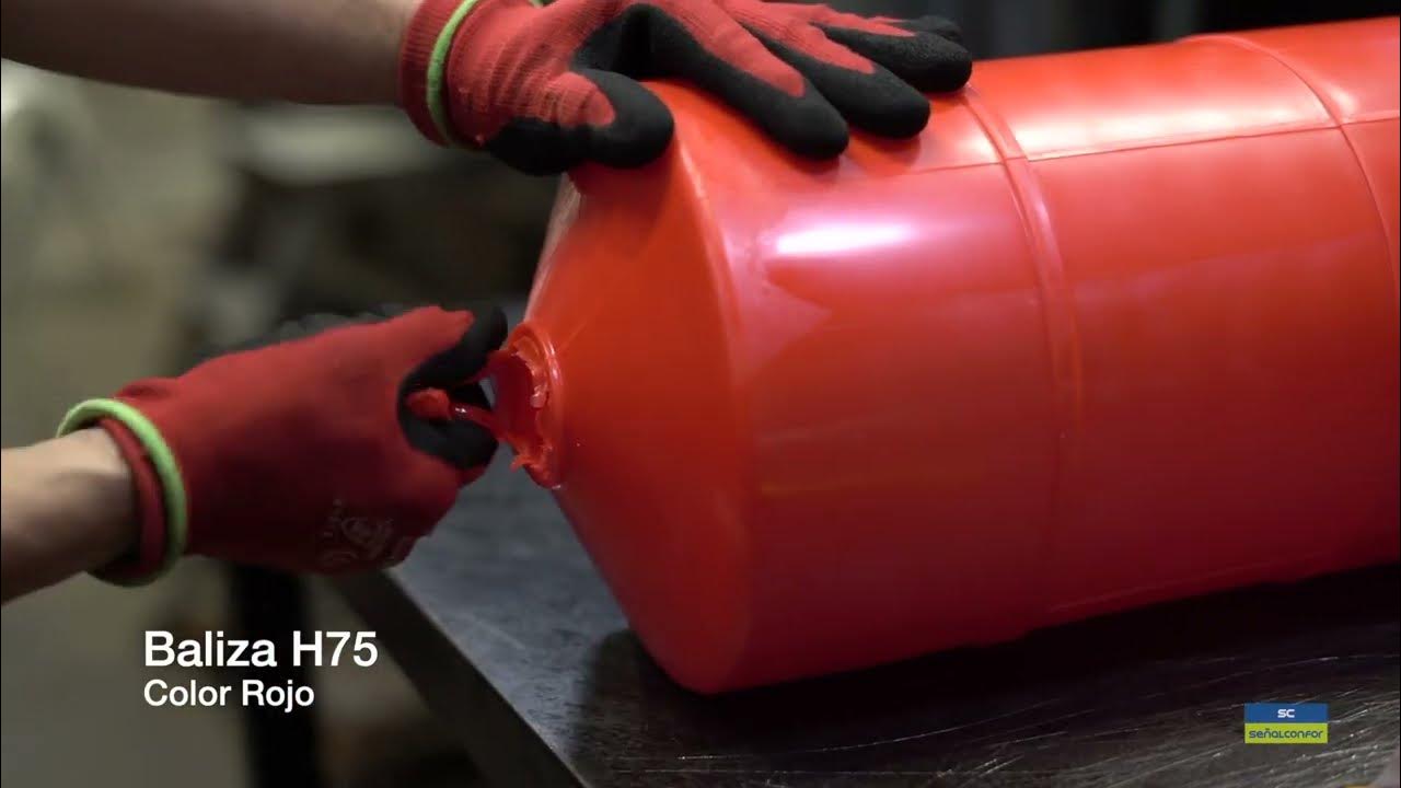 Fabricación baliza H75 roja - YouTube