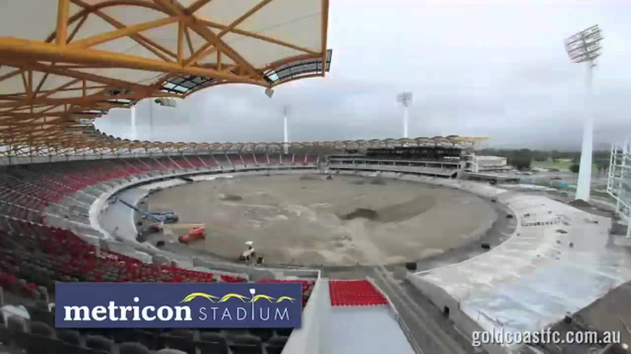 Metricon Stadium Construction Timelapse - YouTube