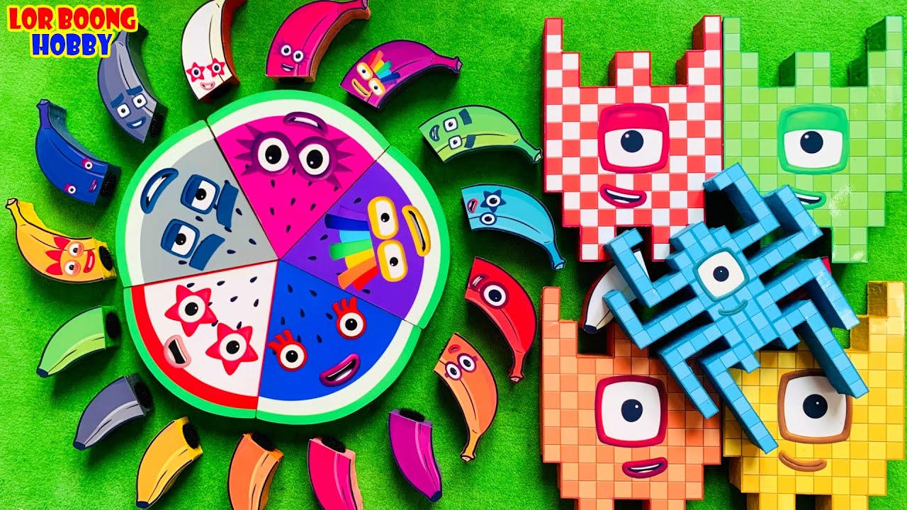 Meet Numberblocks NEW 40 500 Puzzle Tetris Shape| ASMR chirping of ...