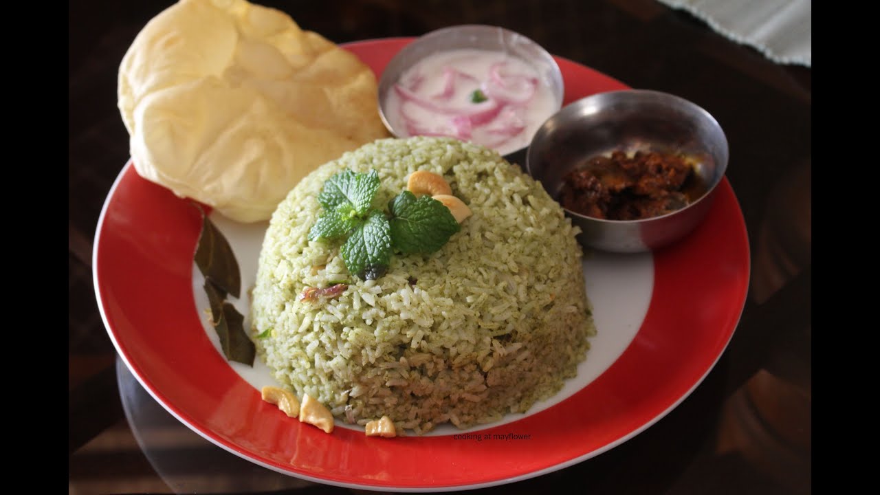Pudina Rice / Mint Rice Recipe - YouTube