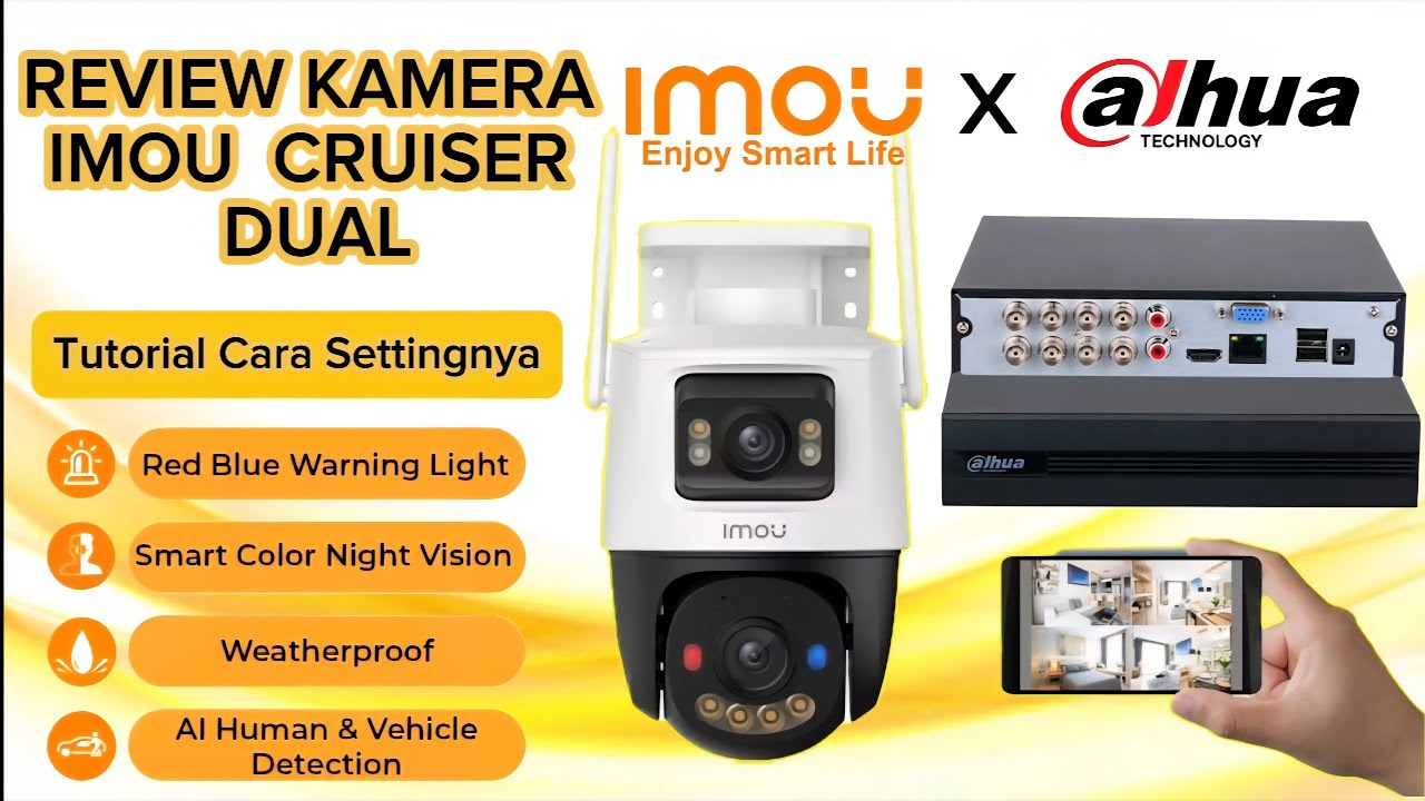 Review Kamera Imou Cruiser Dual | Tutorial Cara Setting Kamera Imou ke DVR Dahua | Imou x alhua ...
