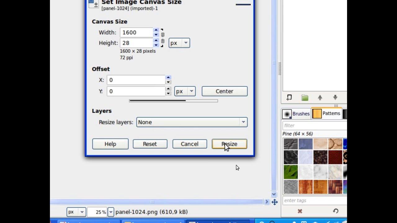 How to enlarge an image in GIMP using "Canvas Size" function. - YouTube