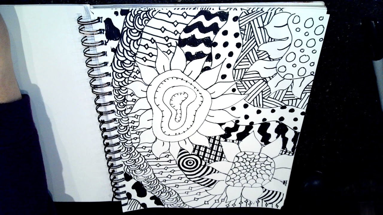 How-to-Draw-Sunflower Zentangles - YouTube