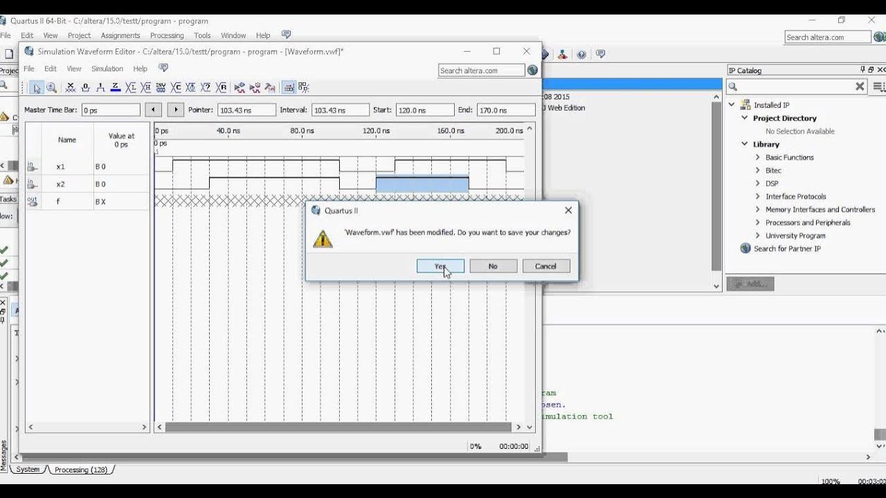 Tutorial to write and simulate first program in Quartus II 2015.0v using Verilog language - YouTube