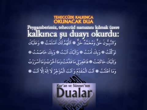 TEHECCÜDE KALKINCA OKUNACAK DUA