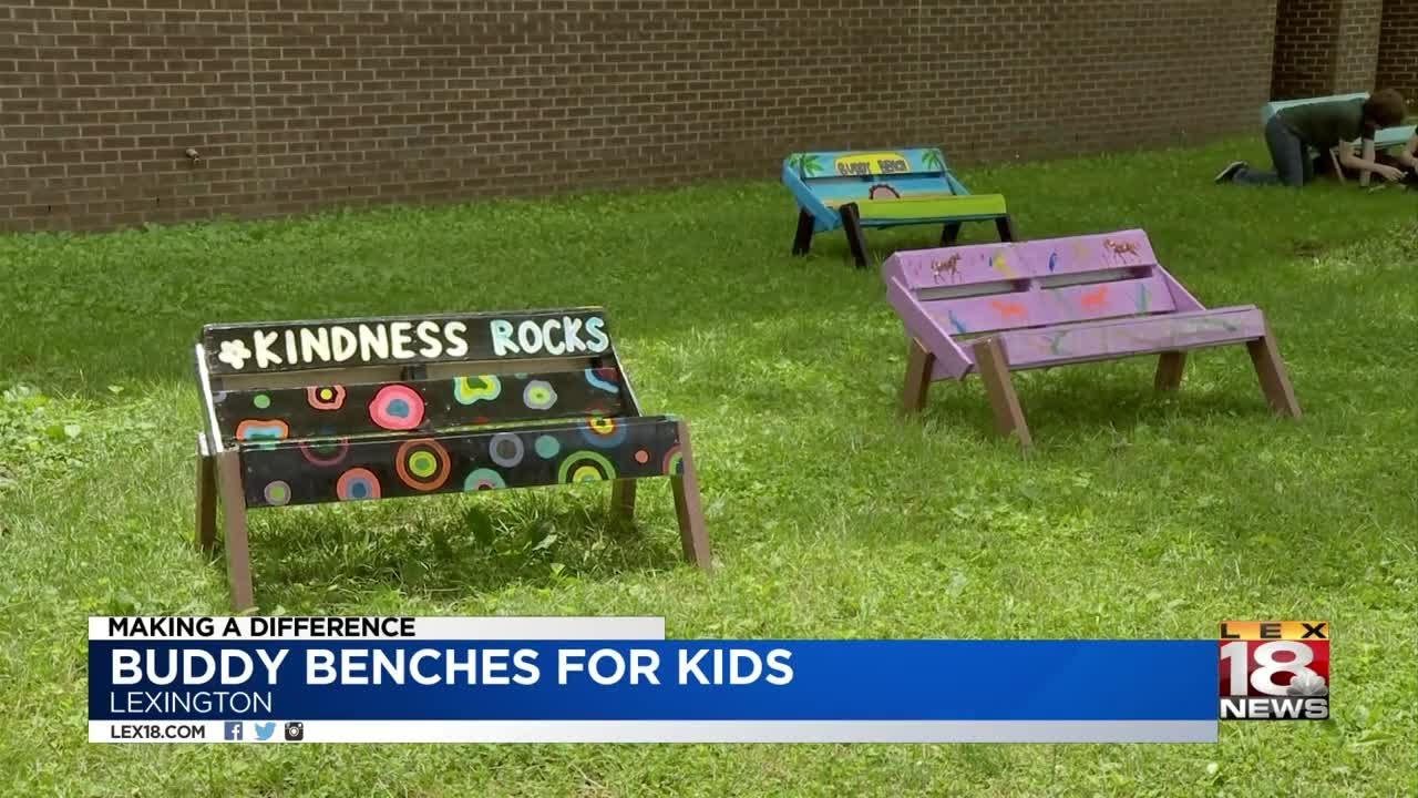 Making A Difference: Buddy Benches For Kids - YouTube