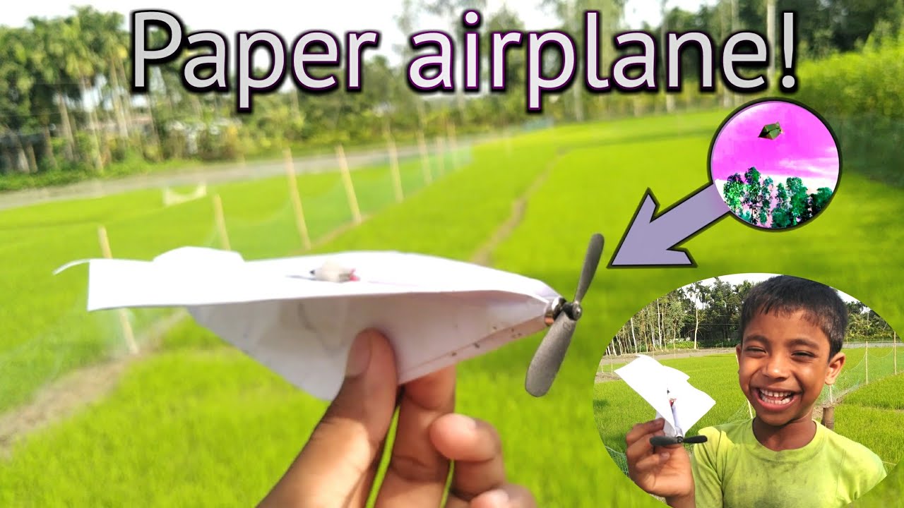 How to Make a Paper Plane Fly|Coreless motor-720|bdtech1 - YouTube