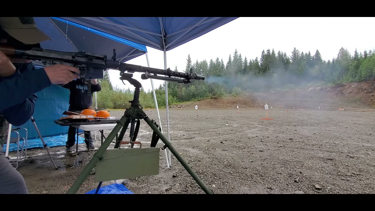 MG34 on AA Tripod, 2nd view - YouTube