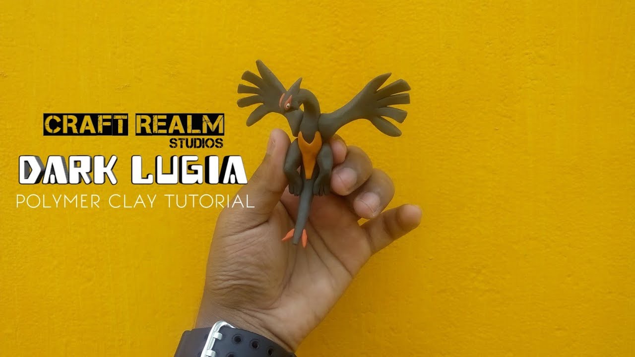 Pokémon Dark Lugia Concept Making tutorial using polymer clay - YouTube