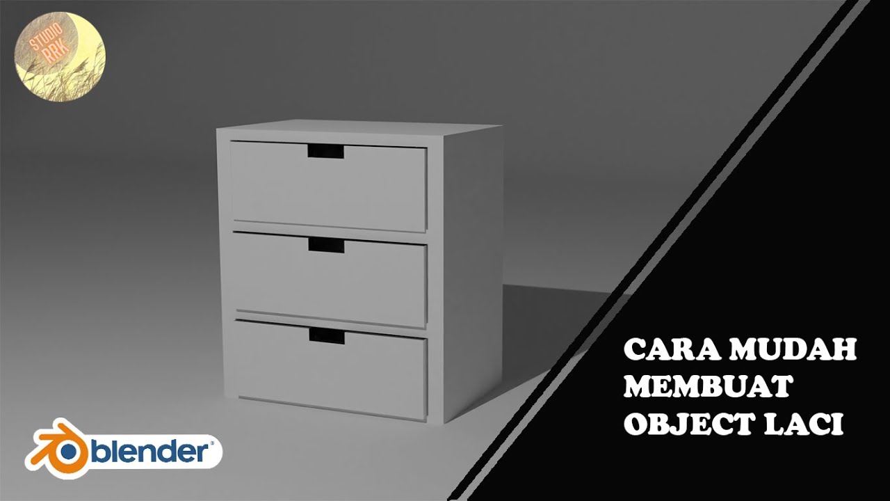Tutorial membuat objek 3D Laci menggunakan aplikasi blender - YouTube