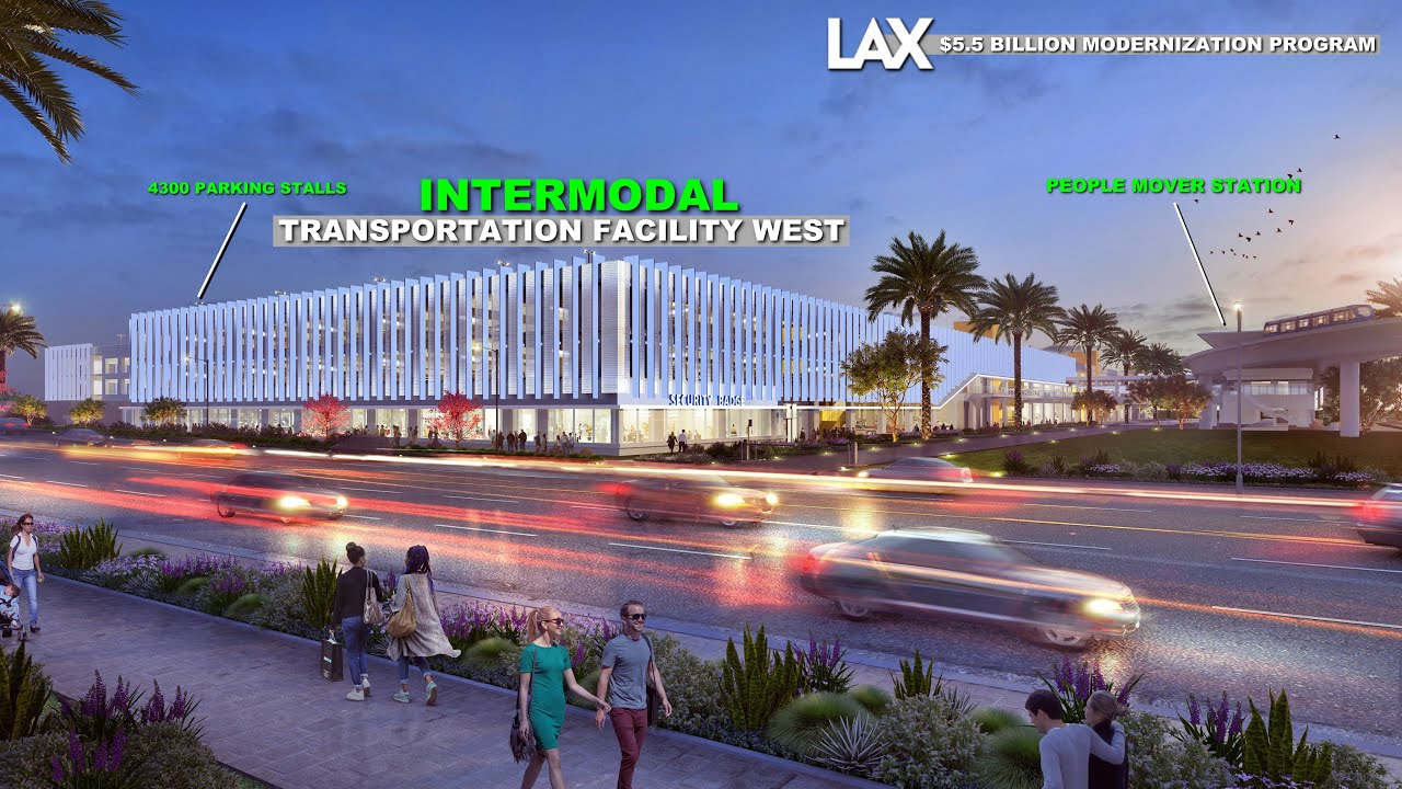 LAX Intermodal Transportation Facility West Construction Update - YouTube
