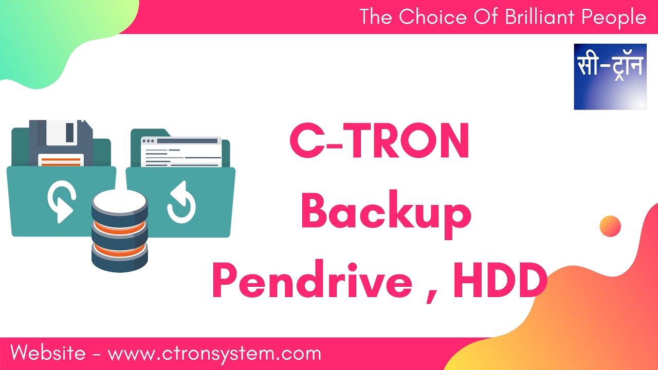 How to take C-TRON Software Backup to your external hard drive like ...