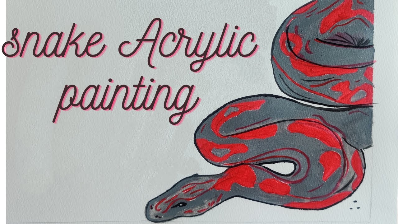 Painting of a snake / Acrylic painting - YouTube