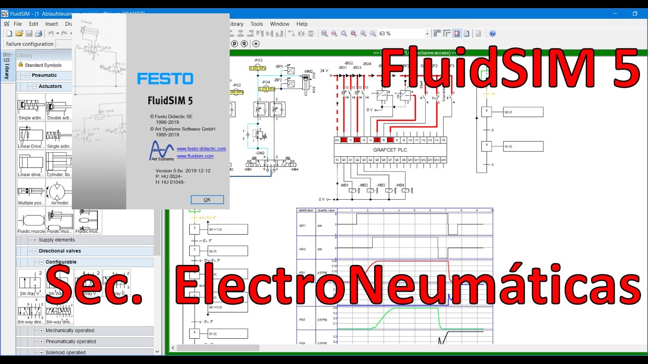 Solución de Secuencias Electro Neumáticas en Fluidsim, Ejemplos - YouTube