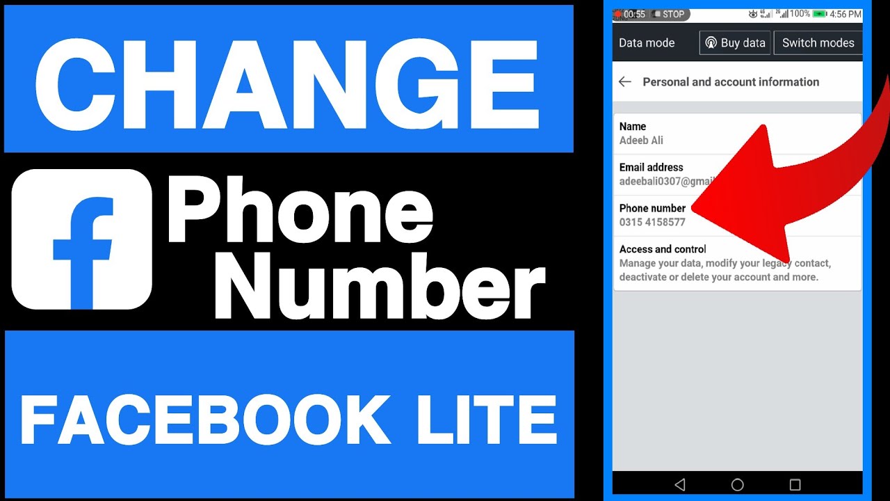 How to change phone number on facebook lite||Facebook lite me phone ...