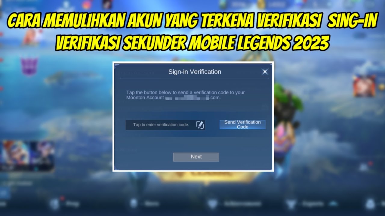 CARA MEMULIHKAN AKUN MOBILE LEGENDS YANG TERKENA VERIFIKASI | CARA ...