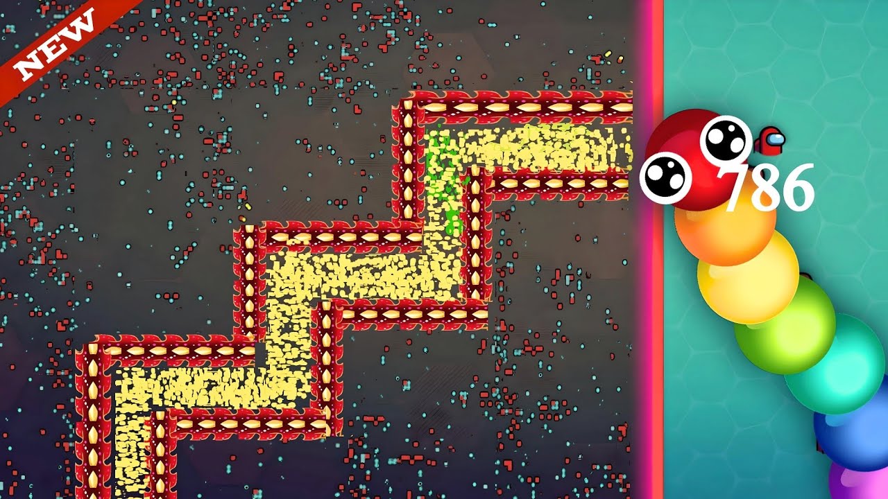 THE ADVANCE NEW AMEZING Snake.io gameplay a big Rainbow 🌈 Snake song ...