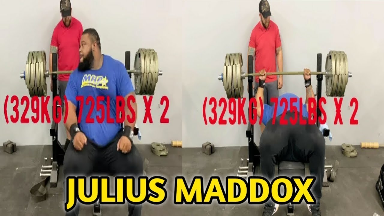 JULIUS MADDOX READY TO PULL 800LBS BENCH PRESS - YouTube