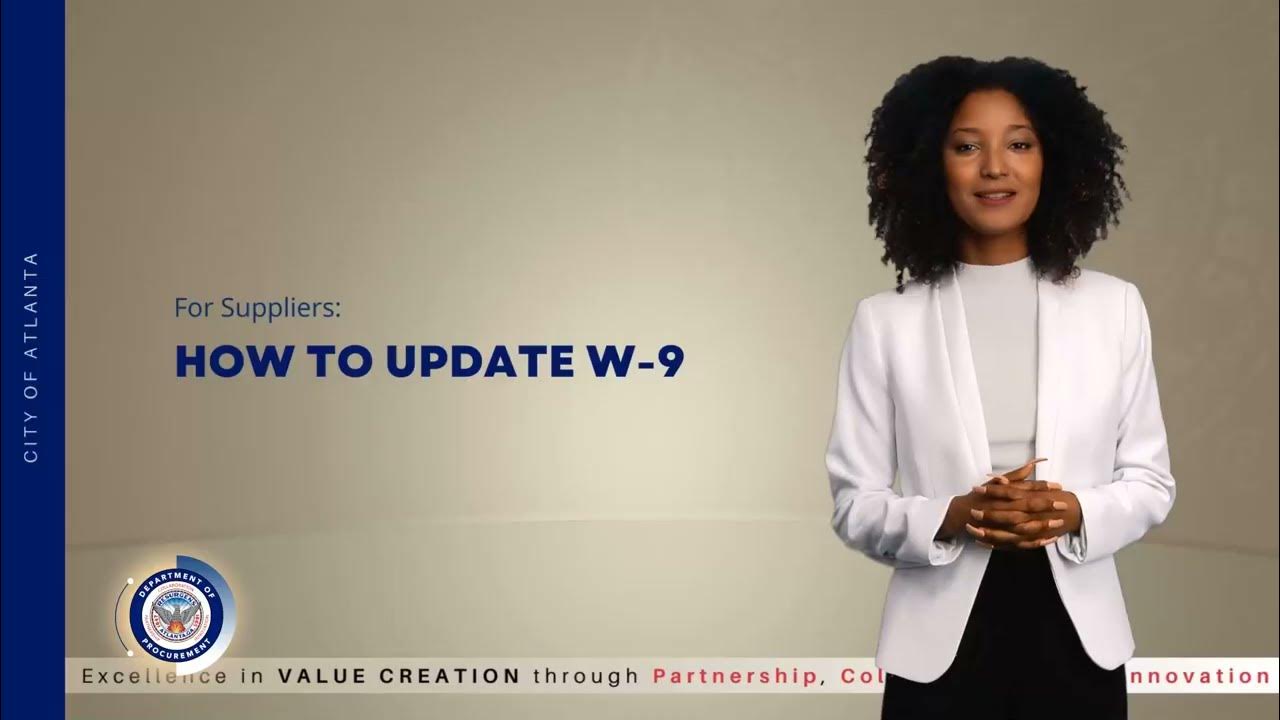 TRAINING VIDEO: How Suppliers can update their W9" - YouTube