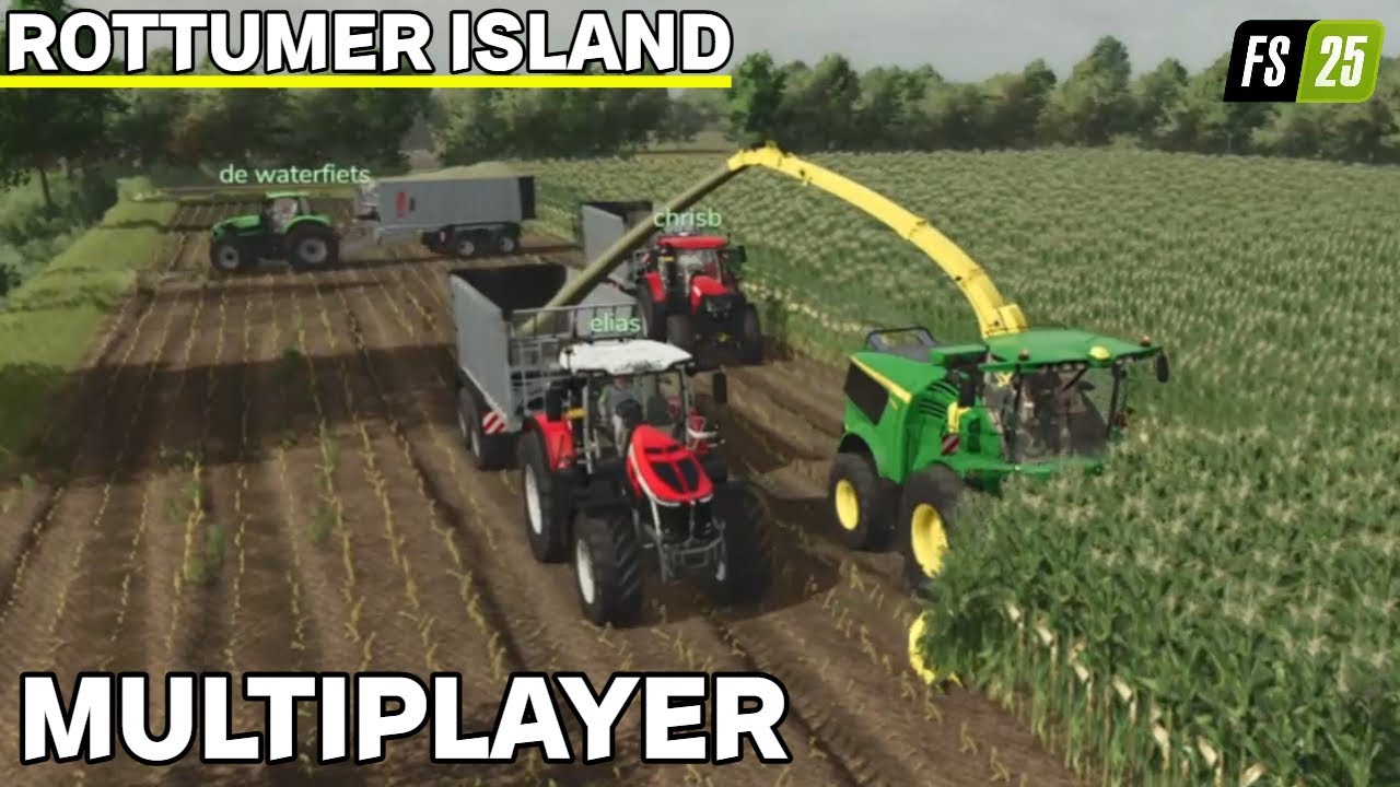 Mais Hakselen Met Kijkers | Rottumer Island | Multiplayer | FS25 - YouTube