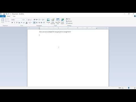 How can use wordpad for project | tech - YouTube