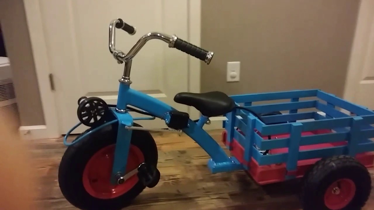Self driving puppet trike test drive - YouTube