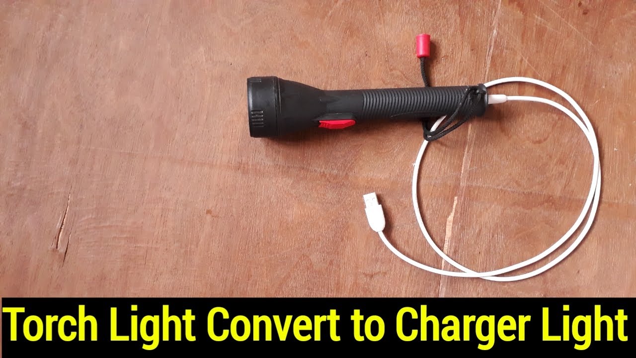 Torch light Convert to Charger light - YouTube