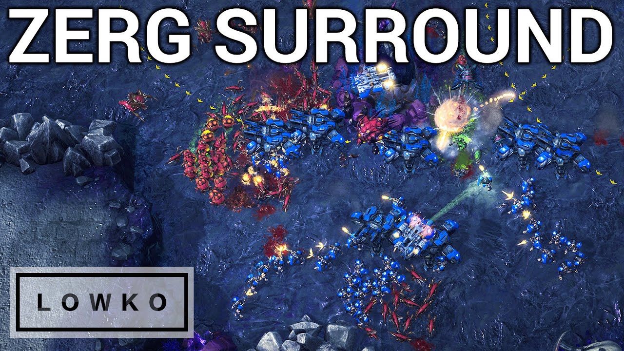 StarCraft 2: HUGE SURROUND! (Zerg Gameplay & Strategy) - YouTube