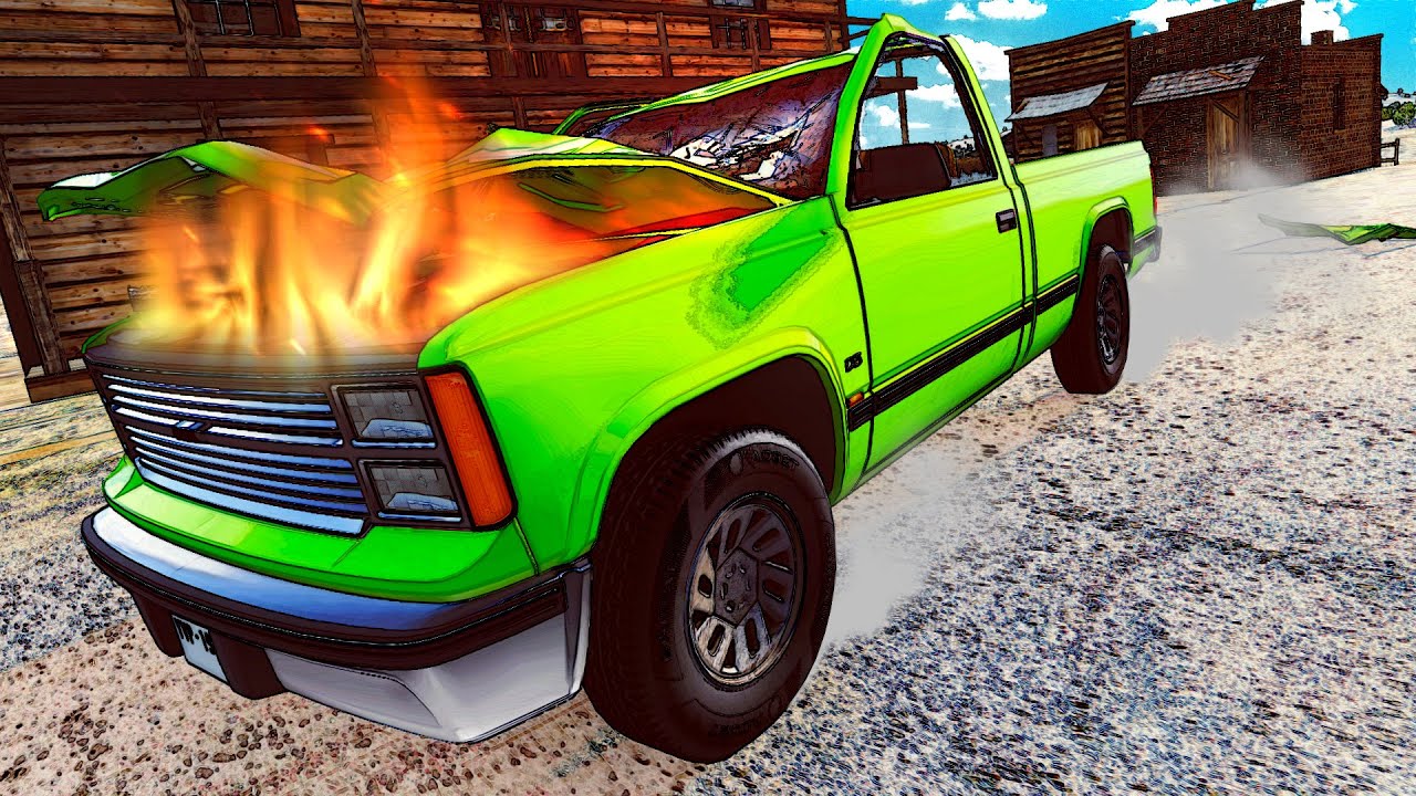 Escaping the POLICE in a BROKEN TRUCK in BeamNG Drive Mods! - YouTube