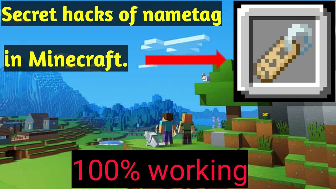 Secret hacks of nametag in Minecraft bedrock edition.100% working ...