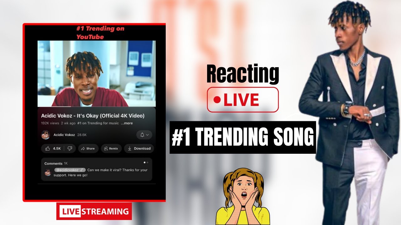Reacting LIVE to #1_Trending Song: "It's Okay" by Acidic Vokoz! 🎶🔥 - YouTube