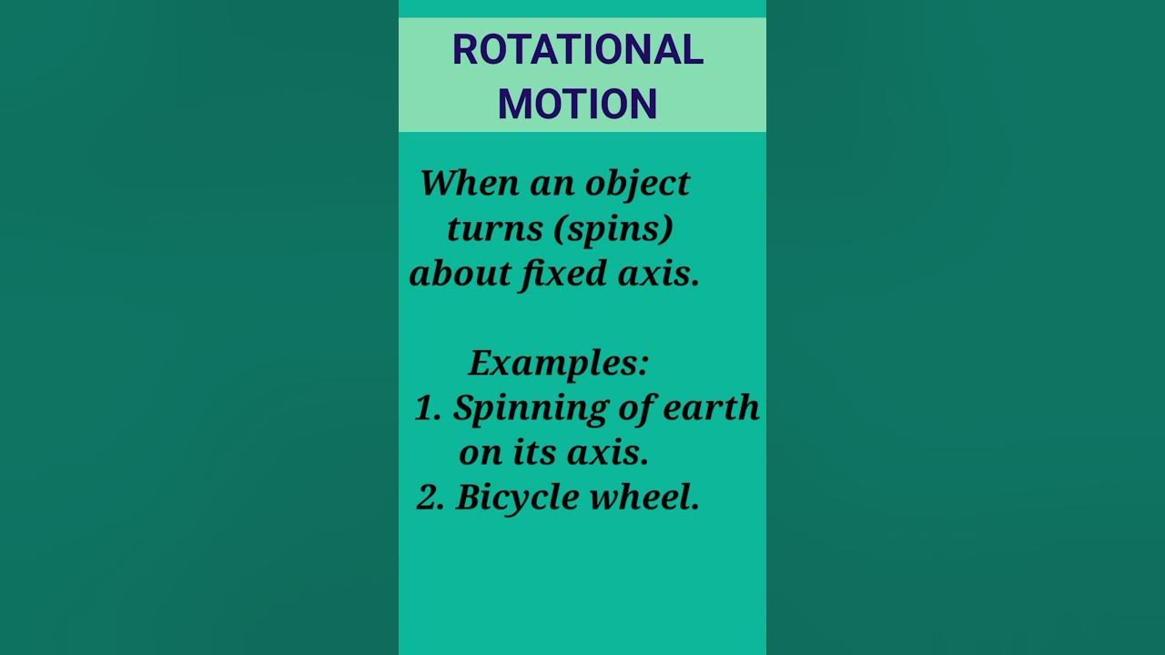 Rotational Motion |what is rotational motion | examples of rotational ...