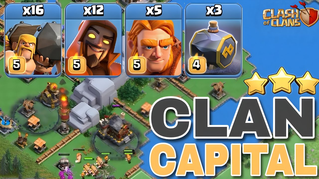 CLAN CAPITAL 2 Shots Attack Strategy!! Best clan capital attack - Clash ...
