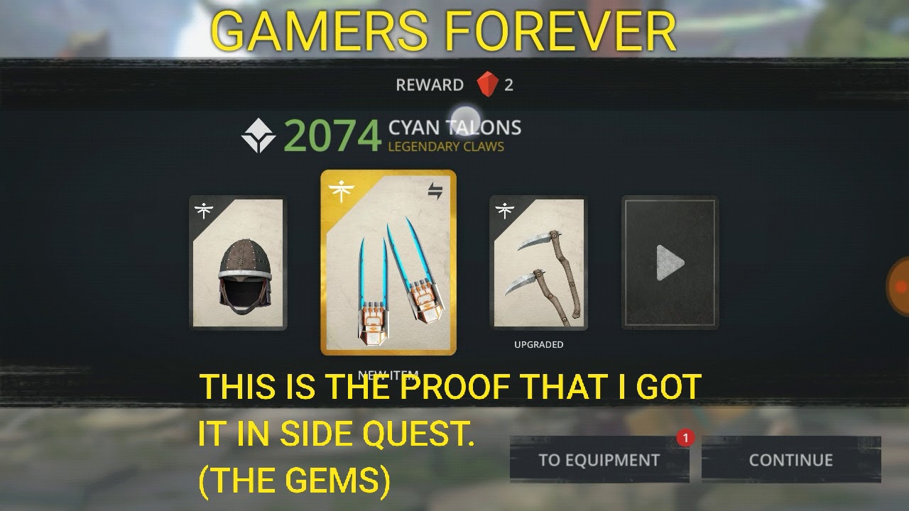 GOT LEGENDARY CLAWS AS A REWARD IN SIDE QUEST. - YouTube
