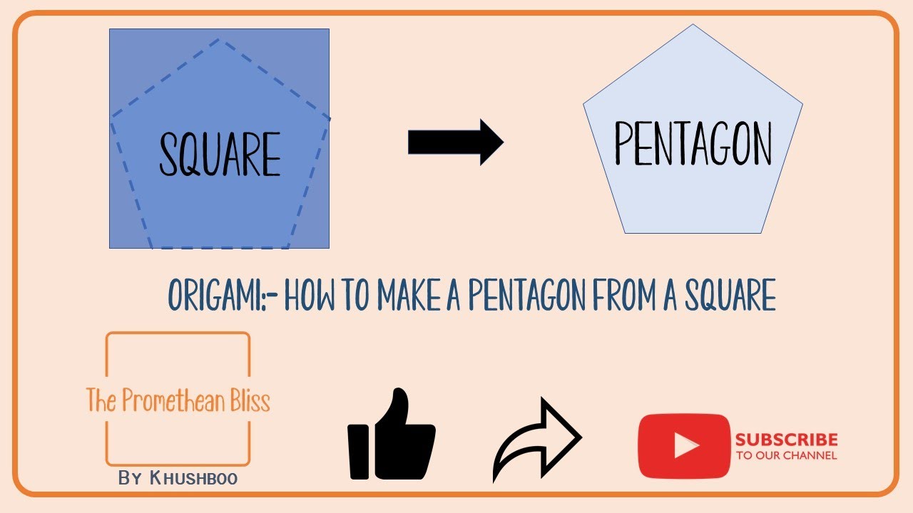 ORIGAMI | HOW TO MAKE A PENTAGON | ORIGAMI SHAPES AND FOLDS | ORIGAMI ...