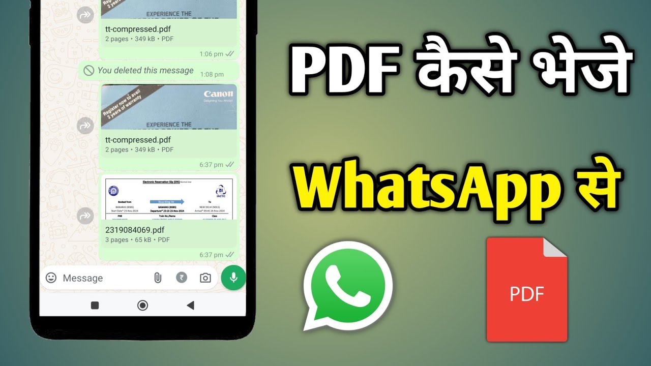 Whatsapp Se Pdf File Kaise Bheje | Pdf Ko Whatsapp Mein Kaise Bheje ...