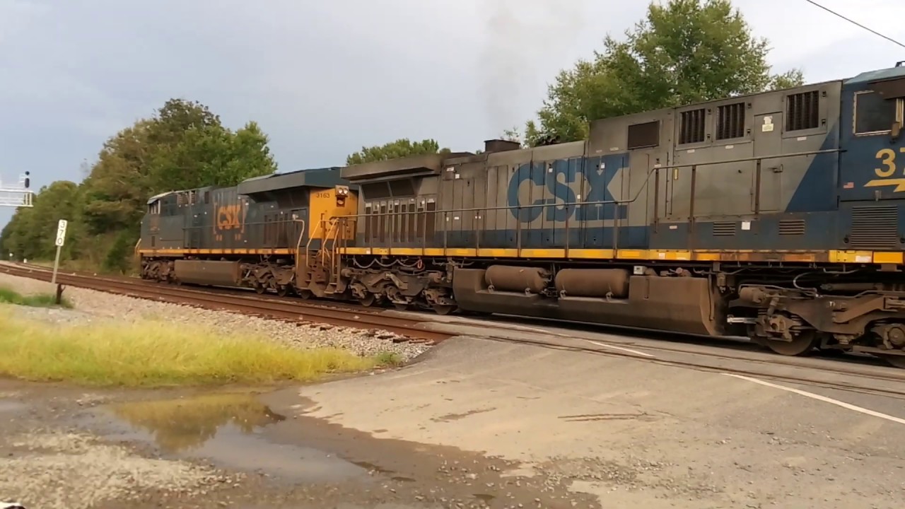 CSX T 328 19 coal by the NE Cherryville ES44 AC44 head ET44 pusher 8 22 ...
