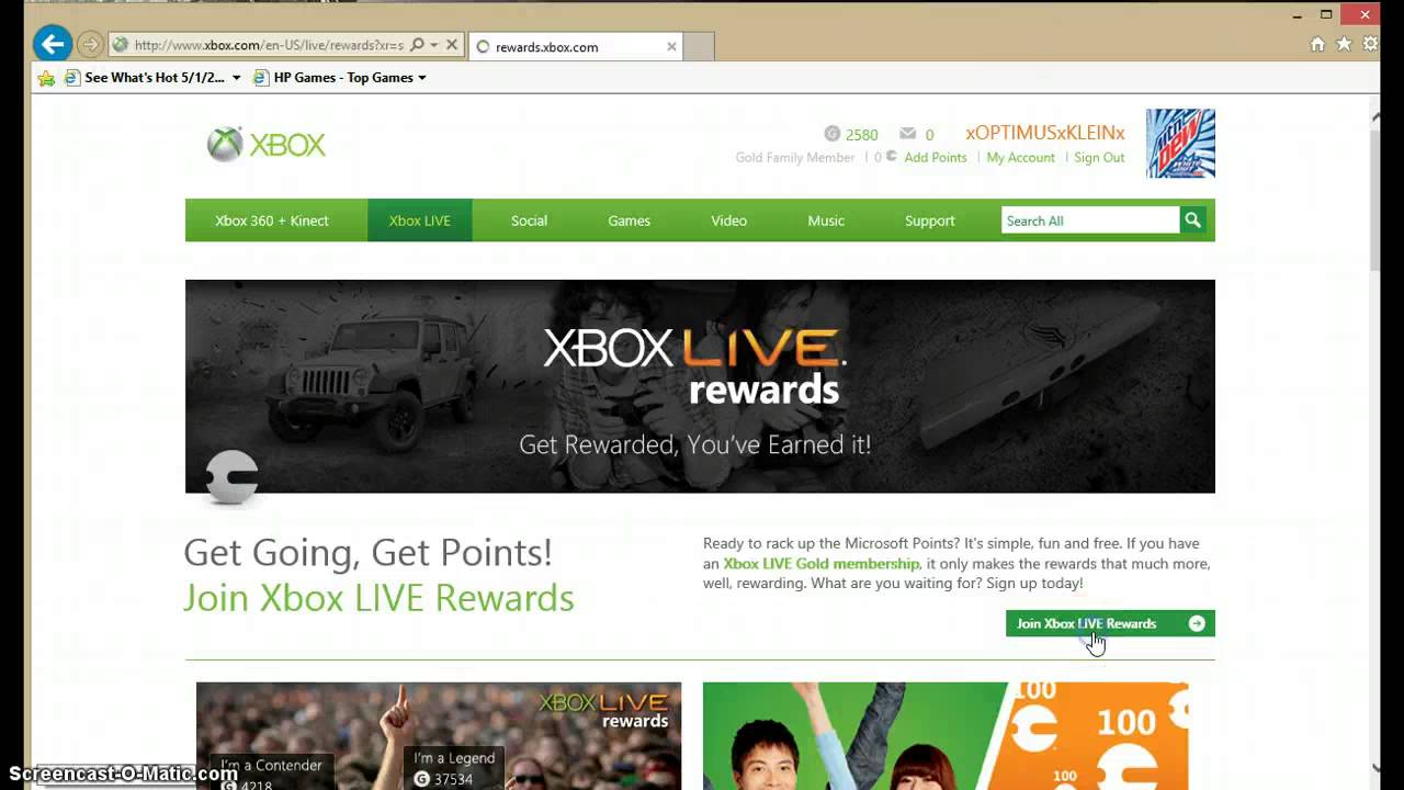 xbox rewards: sign up - YouTube