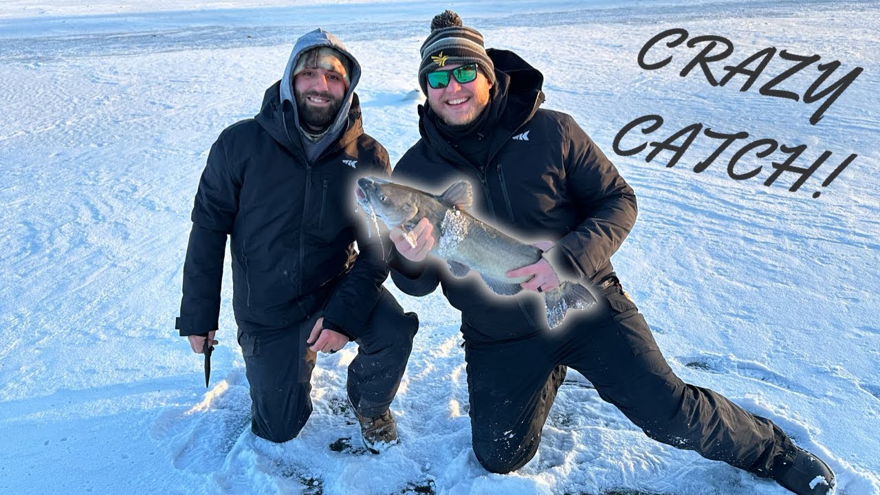 10 pound CATFISH through the ICE! Fishing LIVE MINNOWS for CRAPPIE ...