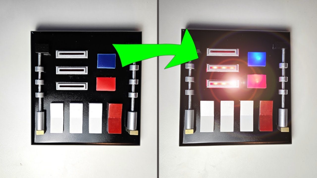 3D Printed Darth Vader Chest Panel | Pt. 3 - Adding LED Lights - YouTube