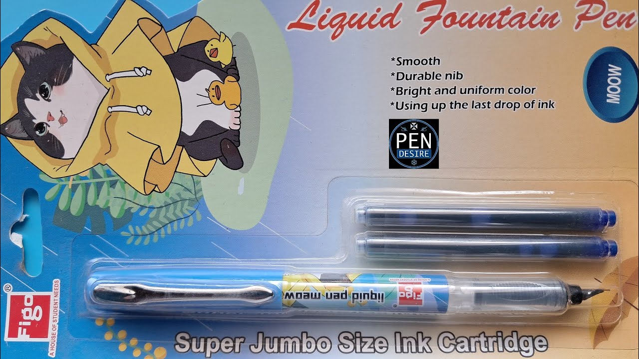 Figo MEOW Fountain Pen with Metal Clip & great view nib - 50 Rs ...