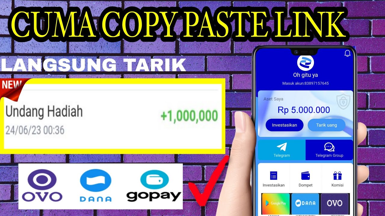 cuma copy paste link | cara menghasilkan uang dari internet 2023 - YouTube
