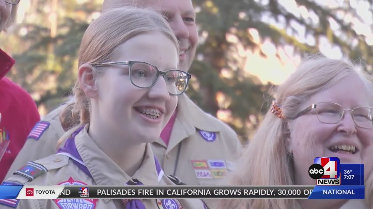 Utah honors 100th female Eagle Scout - YouTube