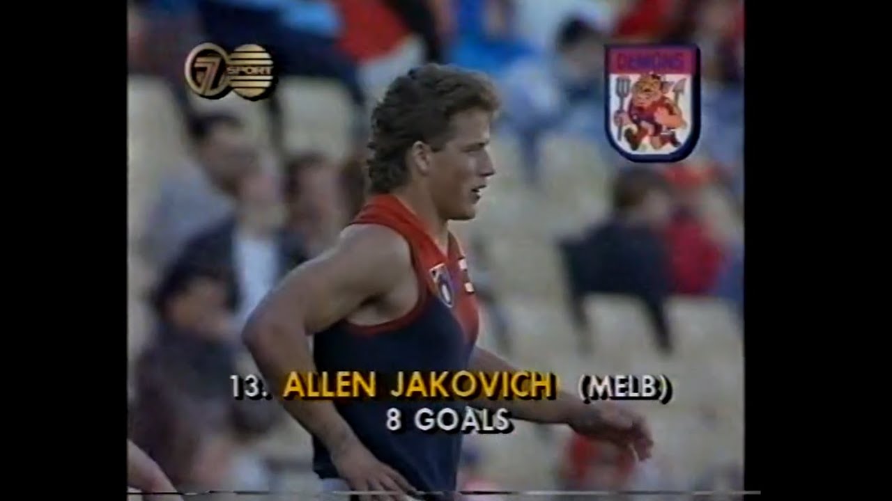Allen Jakovich - Melbourne - 8 goals v Sydney Swans - 1991 Round 15 ...