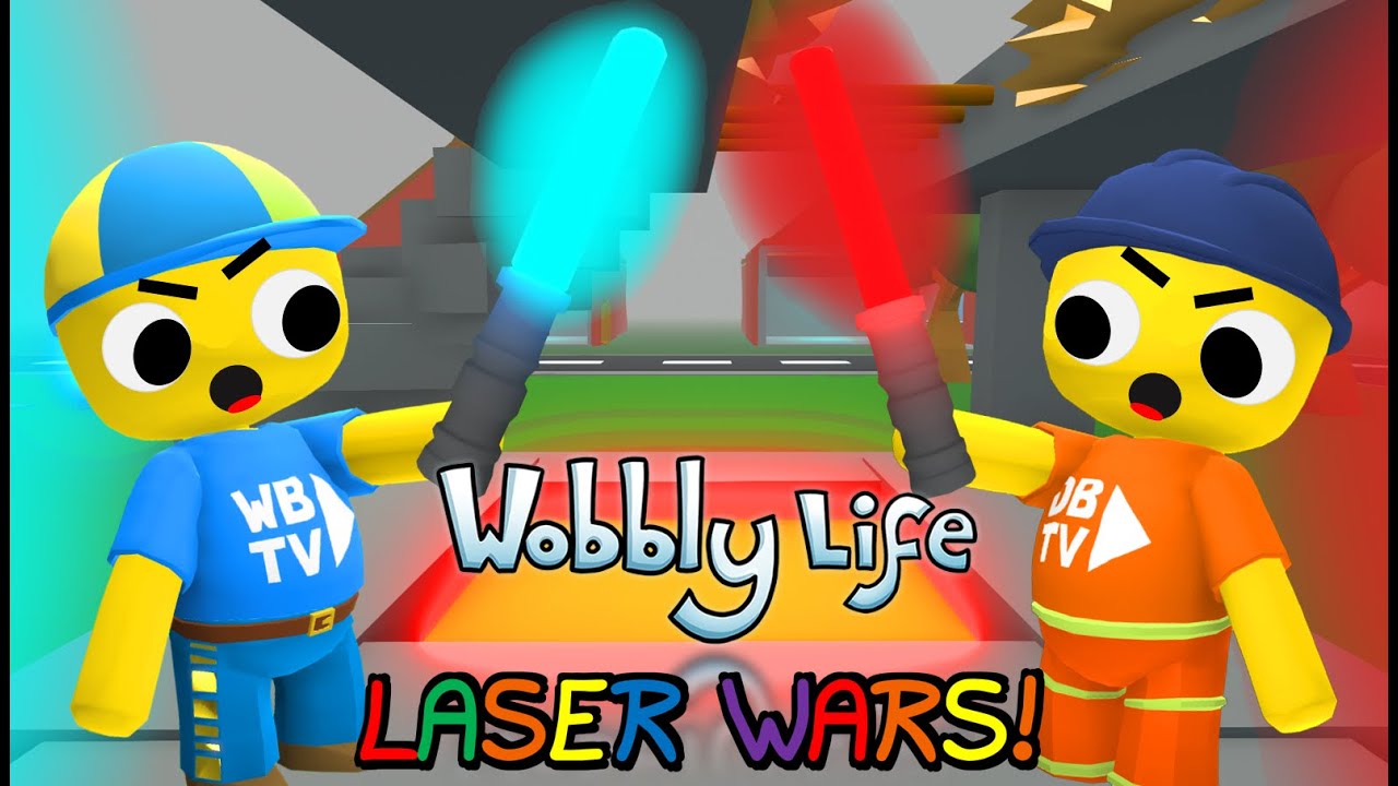 WE HAD A LIGHT SABER FIGHT IN WOBBLY LIFE! 👀 - YouTube